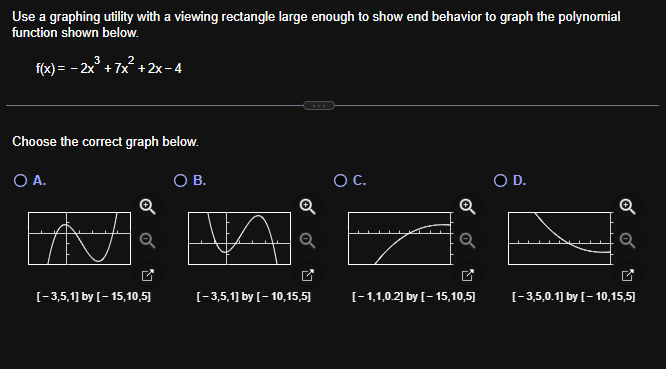 Solved Use a graphing utility with a viewing rectangle large | Chegg.com