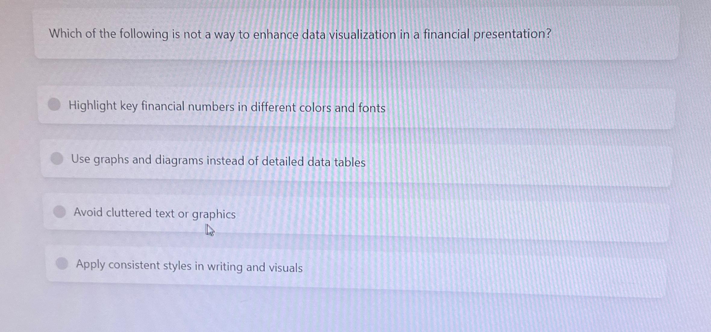 Solved Which of the following is not a way to enhance data | Chegg.com