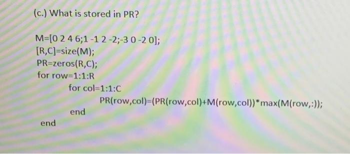 Solved (c.) What is stored in PR? | Chegg.com