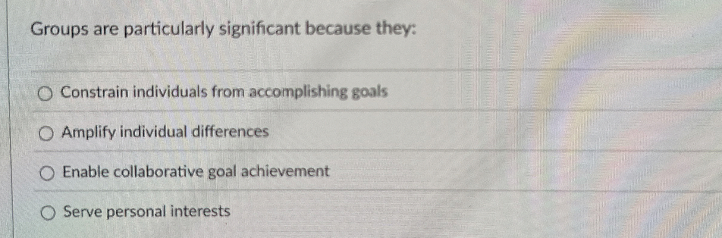 Solved Groups are particularly significant because | Chegg.com