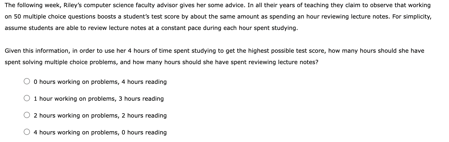 Solved The following week, Riley's computer science faculty | Chegg.com