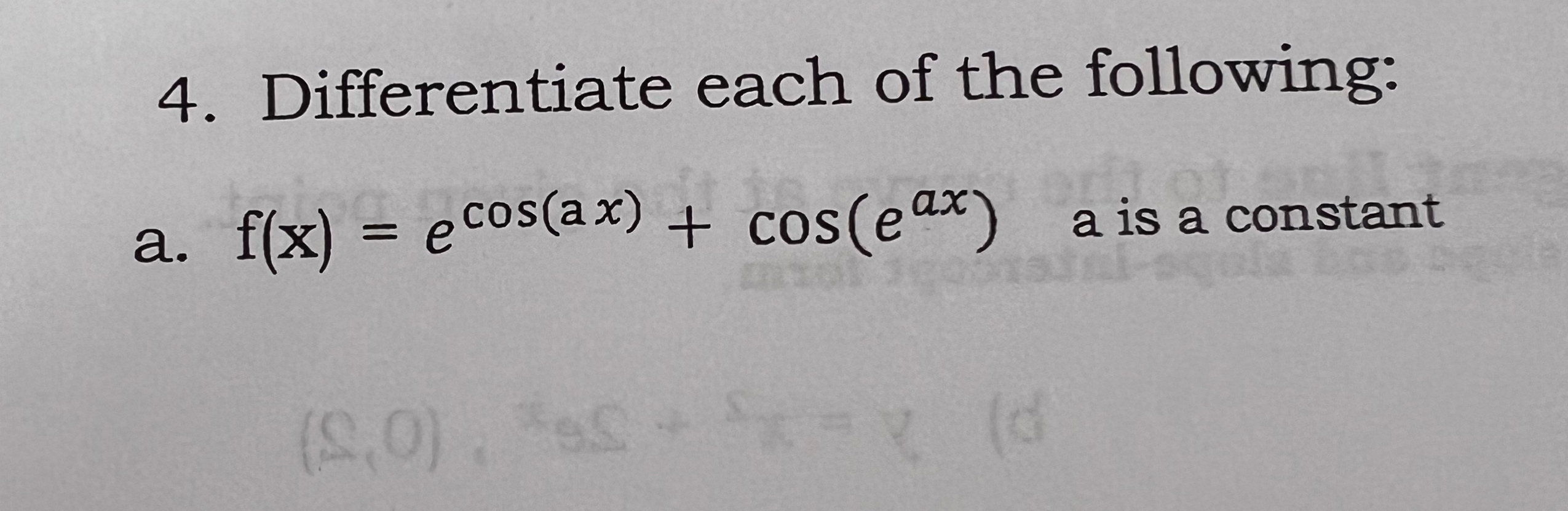 Solved Differentiate each of the | Chegg.com
