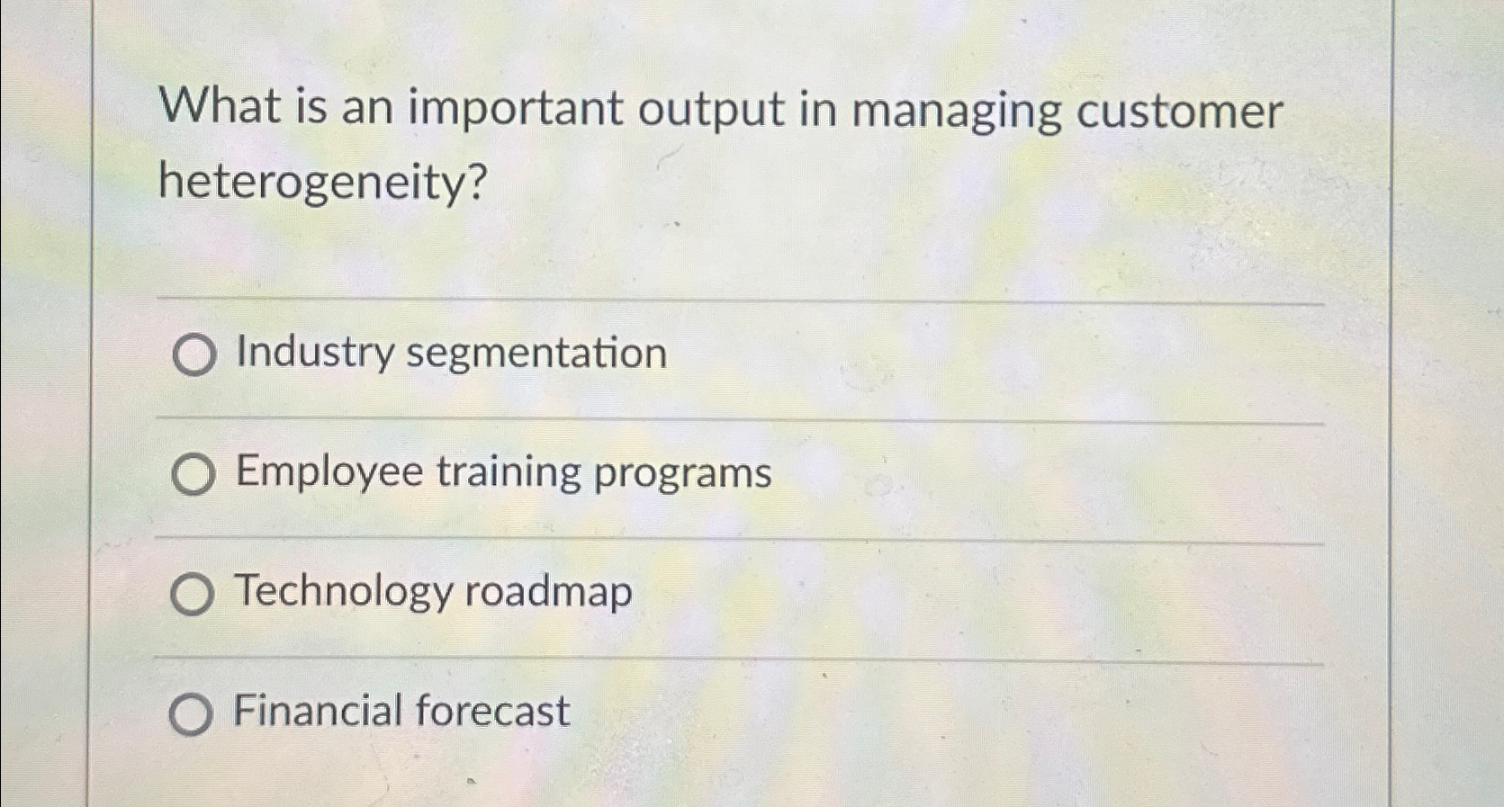 Solved What is an important output in managing customer | Chegg.com