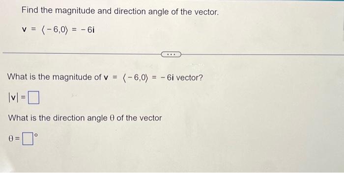 Solved Find the magnitude and directional angle of the | Chegg.com