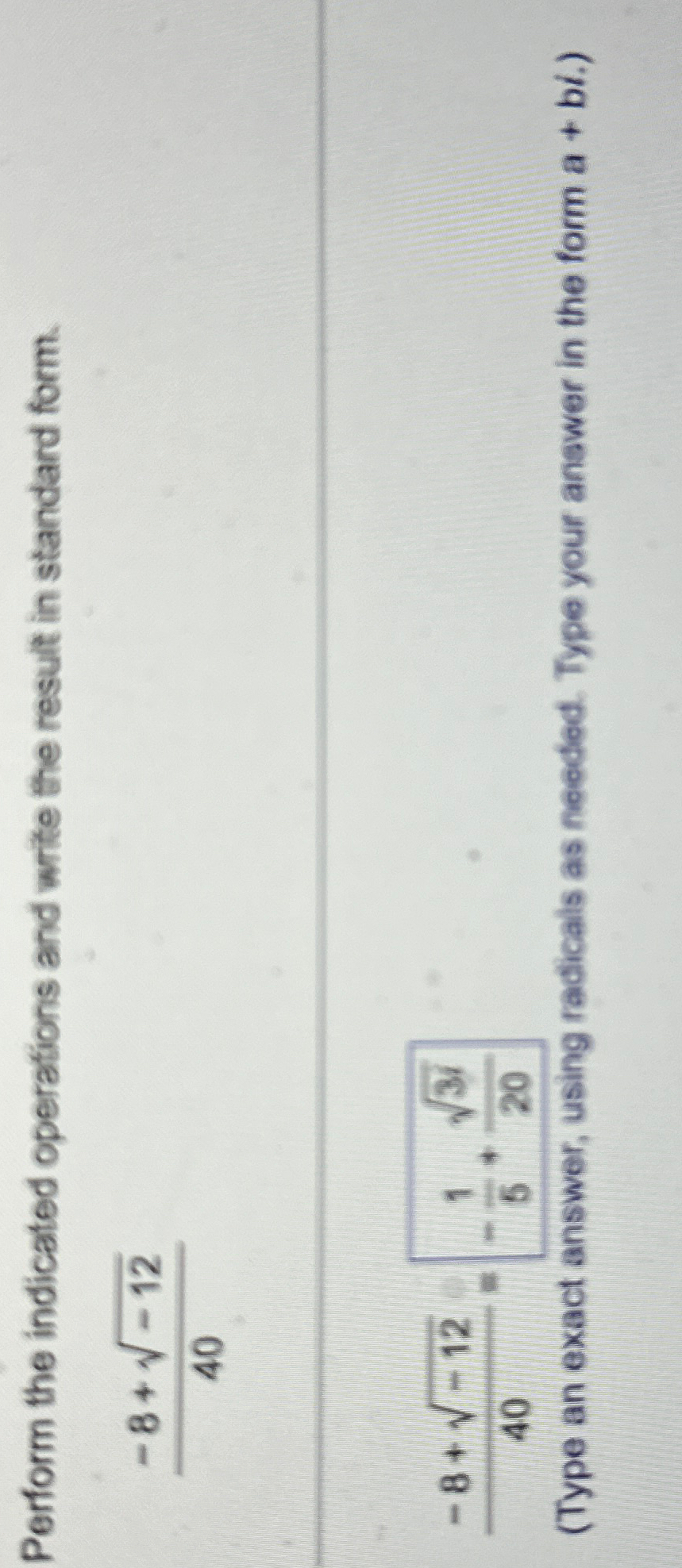 Solved Perform the indicated operations and write the result | Chegg.com