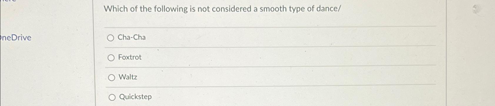 Solved Which of the following is not considered a smooth | Chegg.com