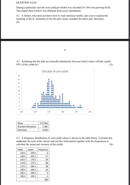 Solved QUESTION 4 [14] During a particular year the com | Chegg.com