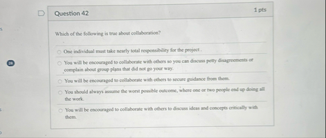 Solved Question 42Which of the following is true aboat | Chegg.com