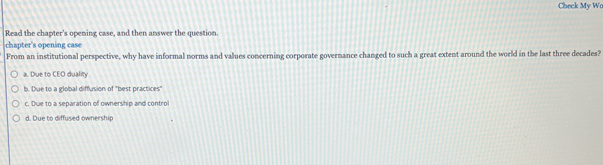 Solved Read the chapter's opening case, and then answer the | Chegg.com