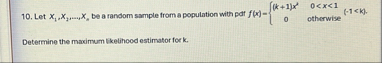 Solved Let x1,x2,dots,xn, ﻿be a random sample from a | Chegg.com