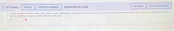 Solved A penny cullection contains trelve 1967 penhies, | Chegg.com