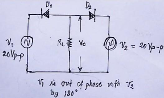 Solved Determine the output average voltage of the circuit. | Chegg.com