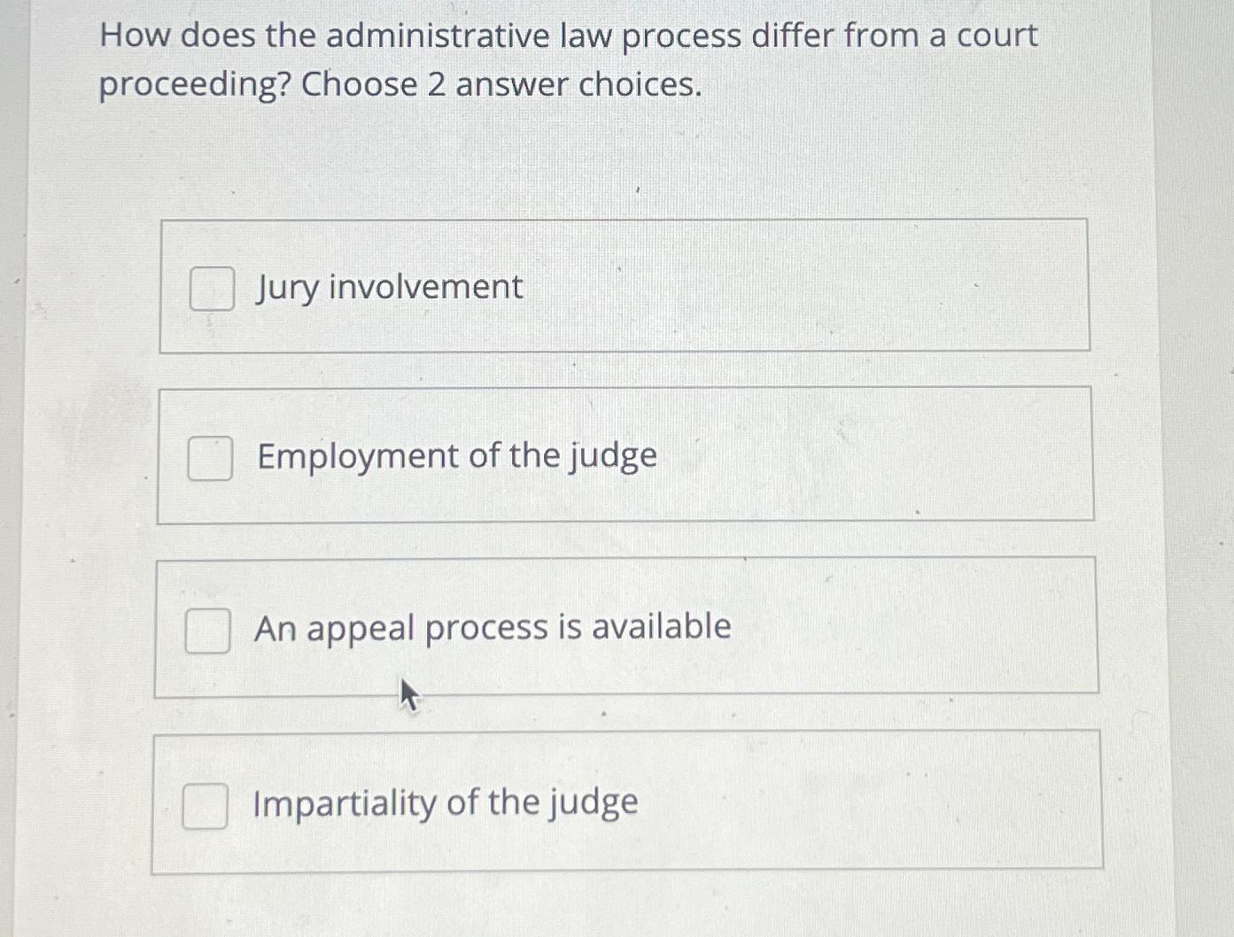 Solved How does the administrative law process differ from a | Chegg.com