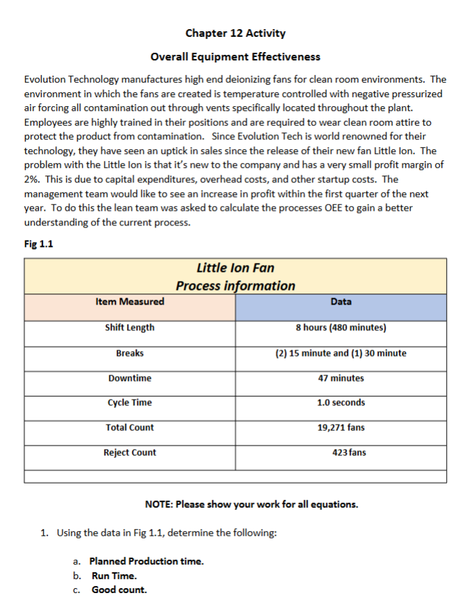 Solved by an EXPERT Using the data in ﻿Fig 1.1, ﻿determine the | Chegg.com