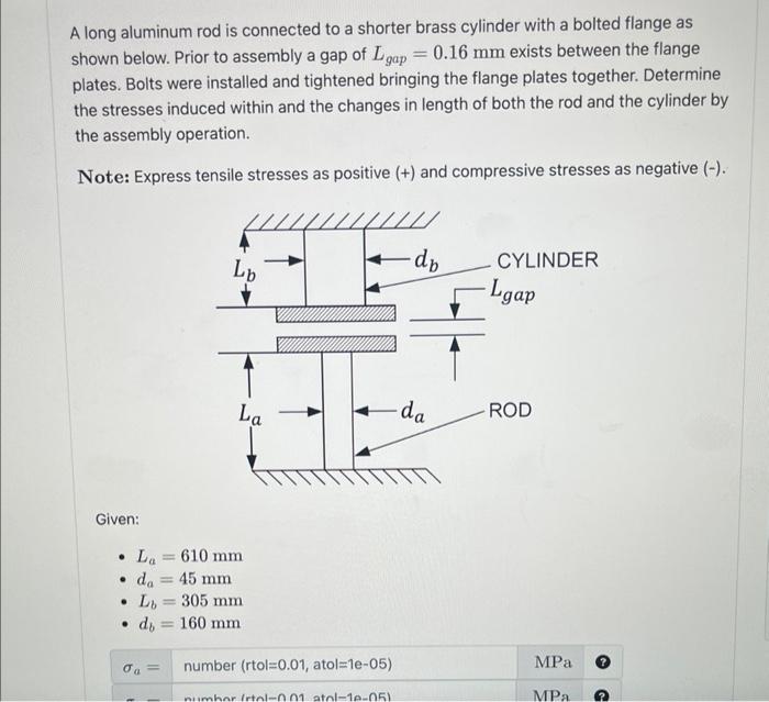 Solved A long aluminum rod is connected to a shorter brass | Chegg.com
