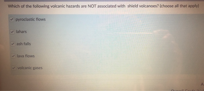 Solved Which of the following volcanic hazards are NOT | Chegg.com