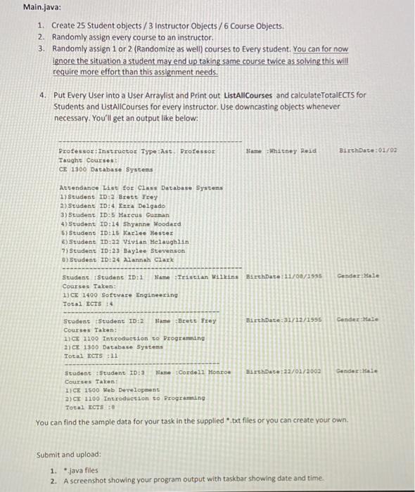 Solved Implementing A simple Student Course Registration | Chegg.com