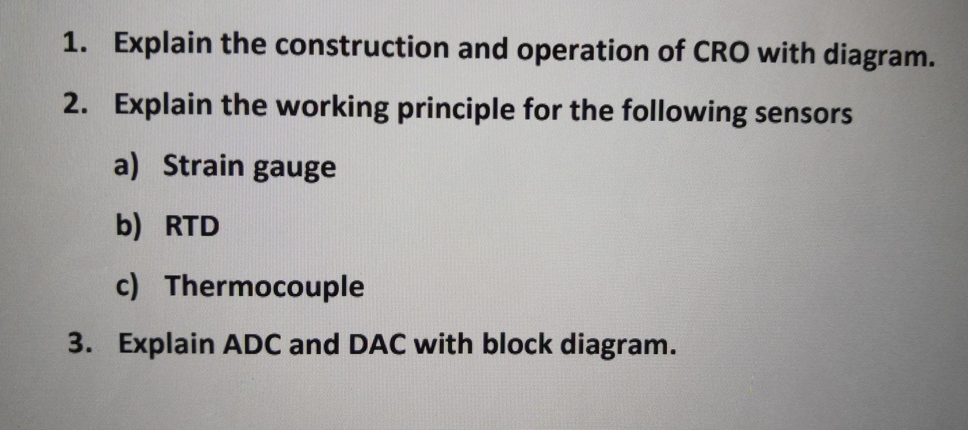 Solved 1. Explain the construction and operation of CRO with | Chegg.com