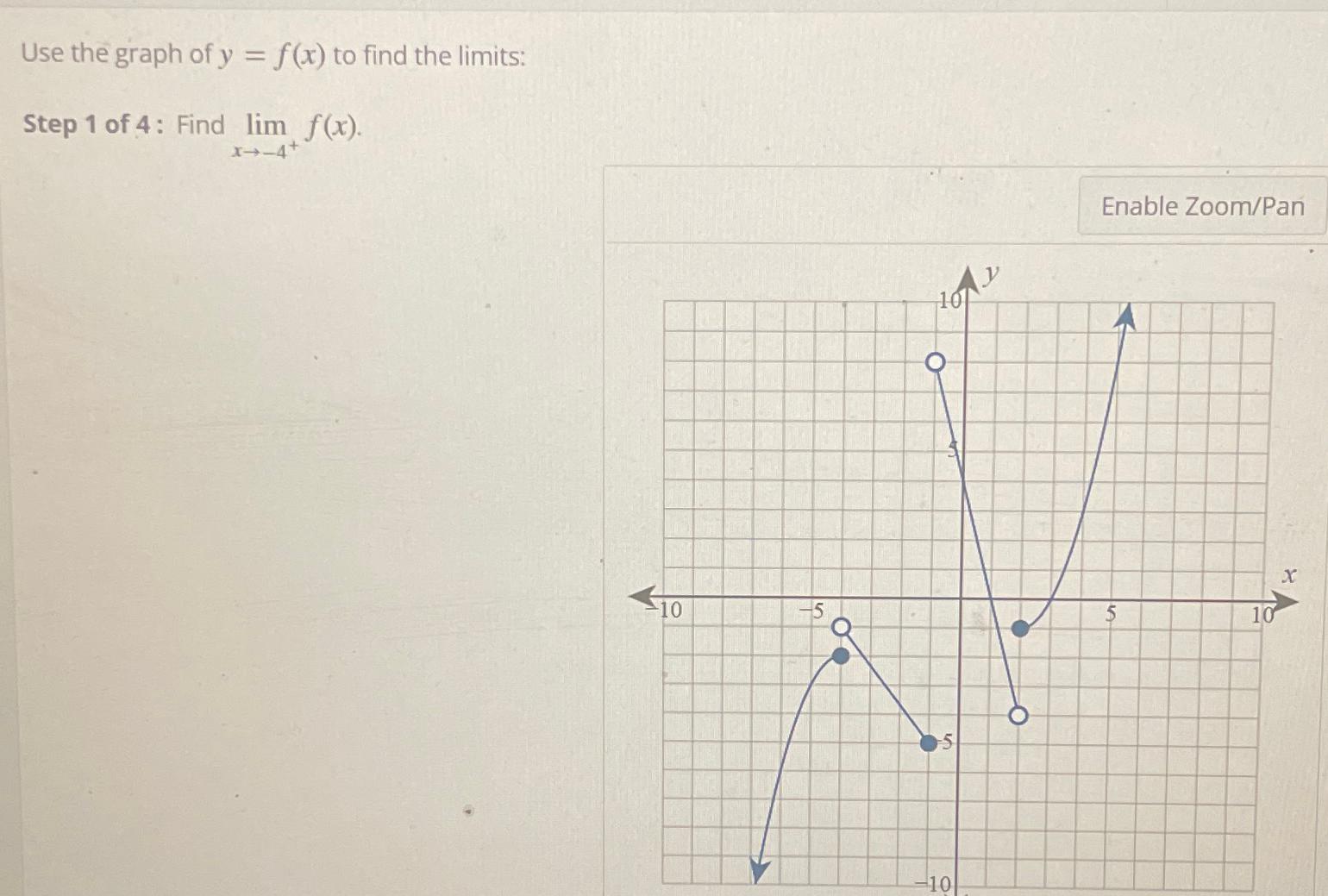 Solved Use the graph of y=f(x) ﻿to find the limits:Step 1 | Chegg.com