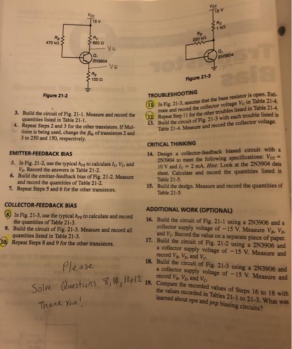 Solved Experiment 21 Transistor Bias Before a transator can | Chegg.com