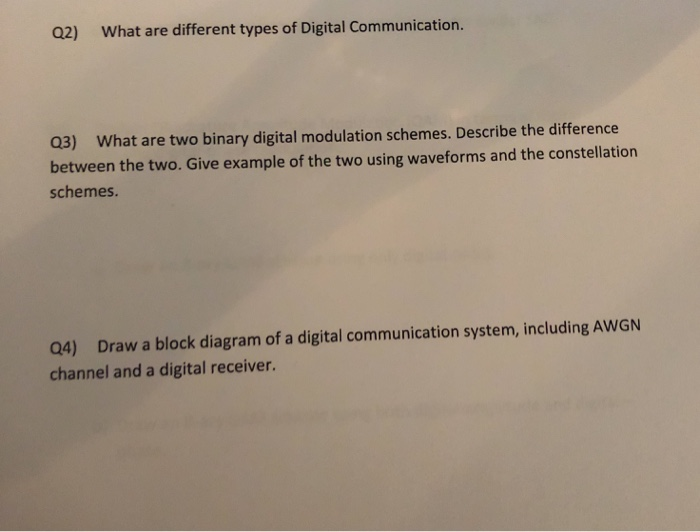 Solved Q2) What are different types of Digital | Chegg.com