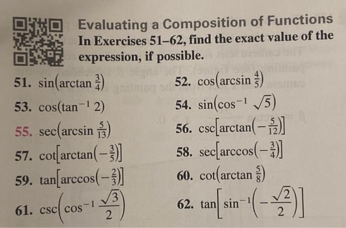 Solved Evaluating a Composition of Functions In Exercises | Chegg.com