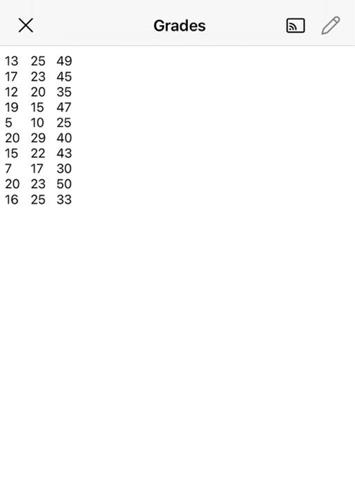 Solved 4- The file Grades.txt contains the grades for the | Chegg.com
