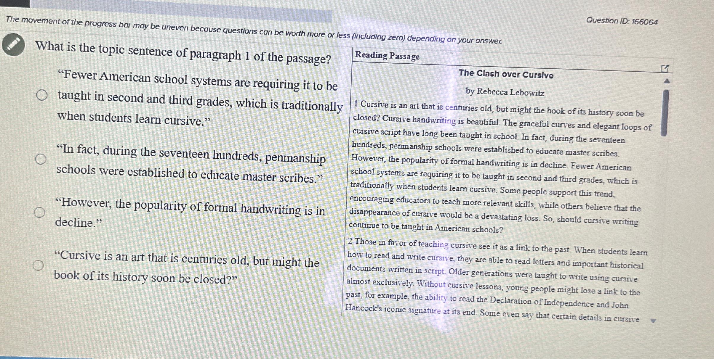 Solved The movement of the progress bar may be uneven | Chegg.com