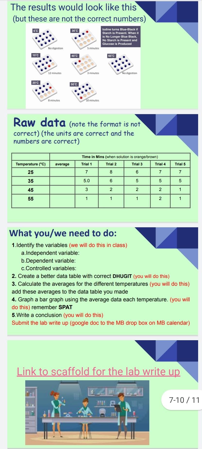 Solved Starch Digestion Lab • make a raw data table • make a | Chegg.com