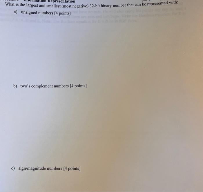 Solved What is the largest and smallest (most negative) | Chegg.com
