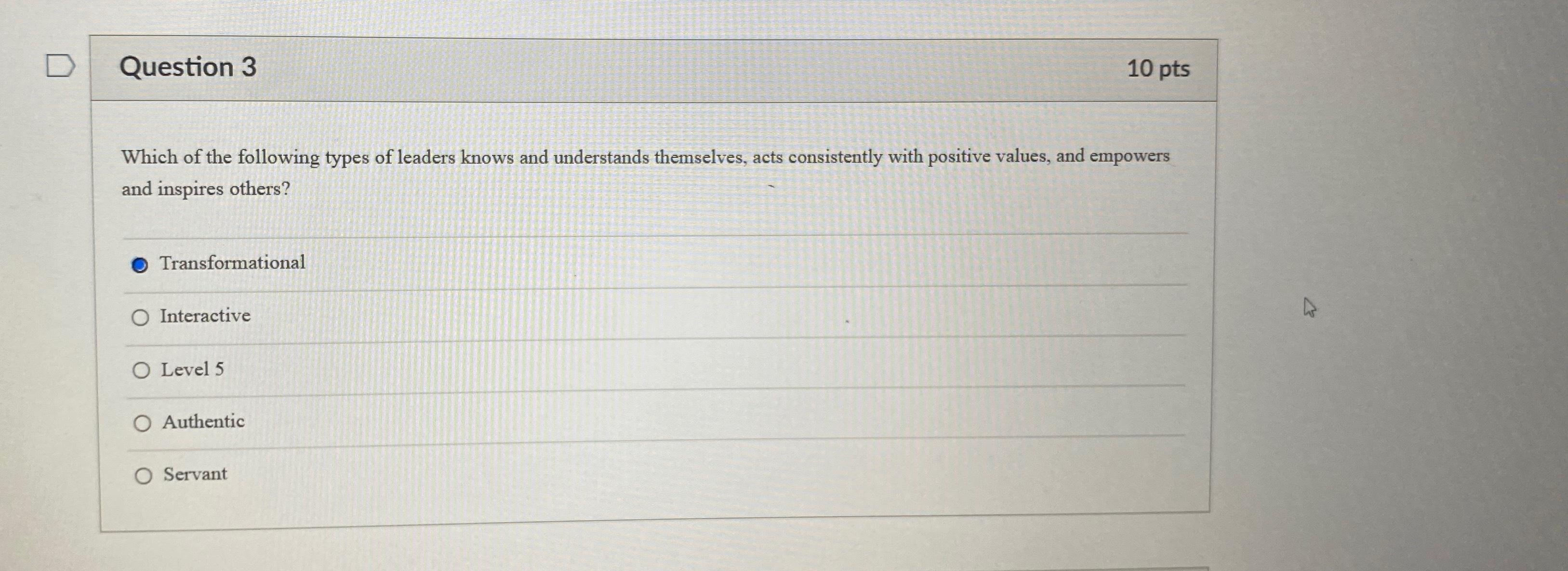 Solved Question 310 ﻿ptsWhich of the following types of | Chegg.com