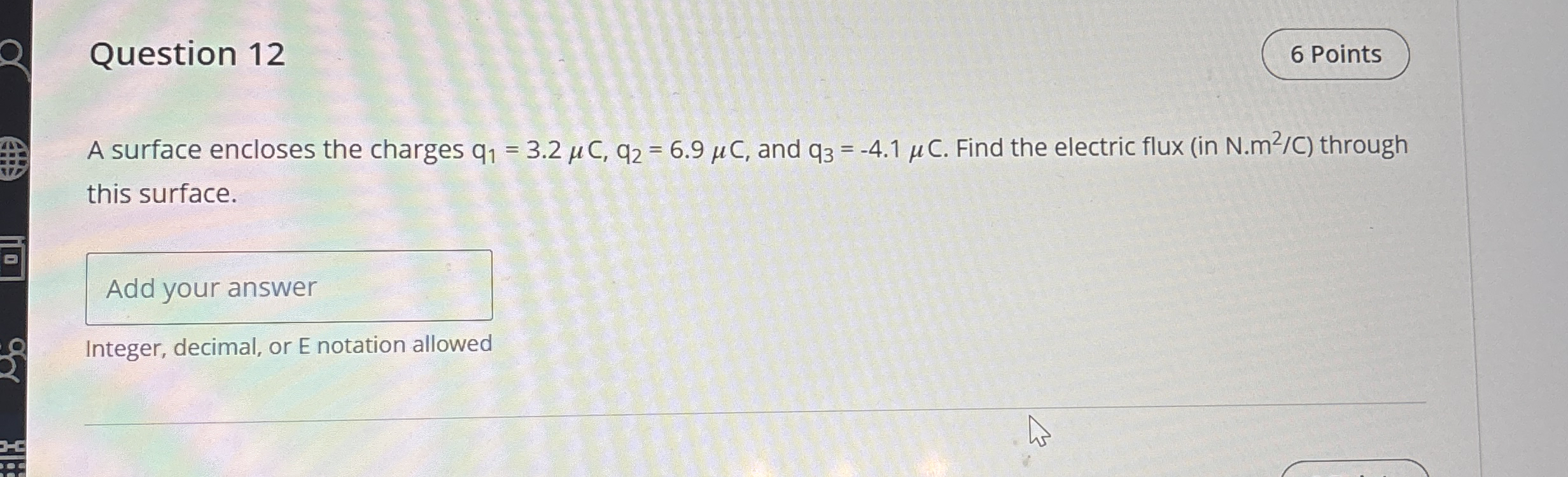 Solved Question 12A surface encloses the charges | Chegg.com