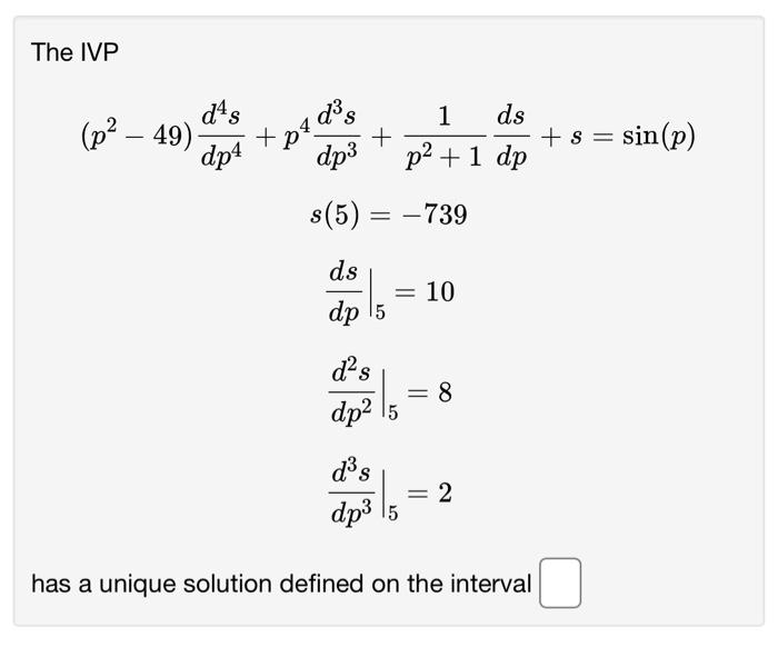 Solved The IVP | Chegg.com