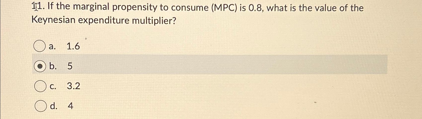 Solved If 1 . ﻿If the marginal propensity to consume (MPC) | Chegg.com