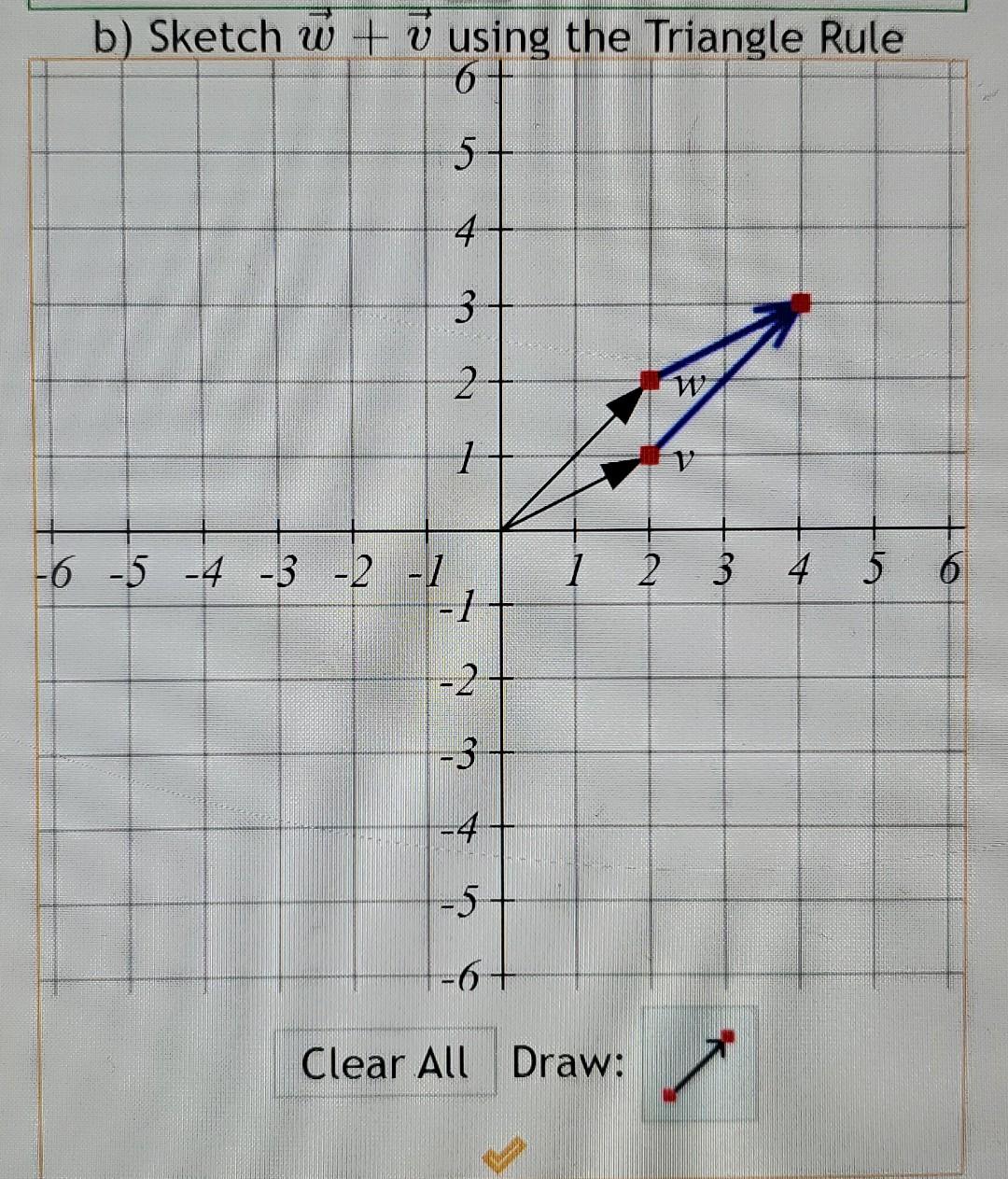 Solved Given the vectors V and w w 10,07 lo a) Sketch the | Chegg.com