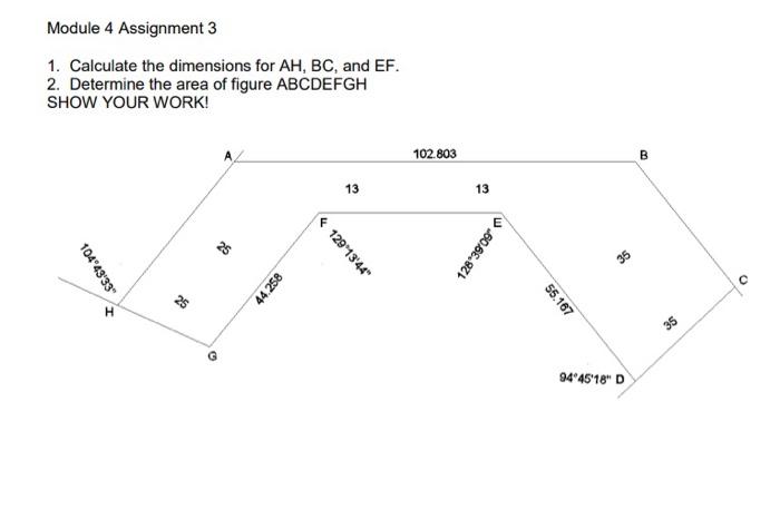 Solved Module 4 Assignment 3 1. Calculate the dimensions for | Chegg.com