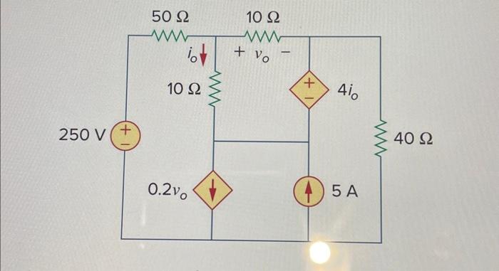 Solved use mesh or nodal analysis to find the power consumed | Chegg.com