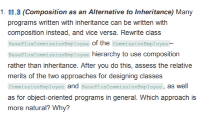 1. 11.3 (Composition as an Alternative to | Chegg.com