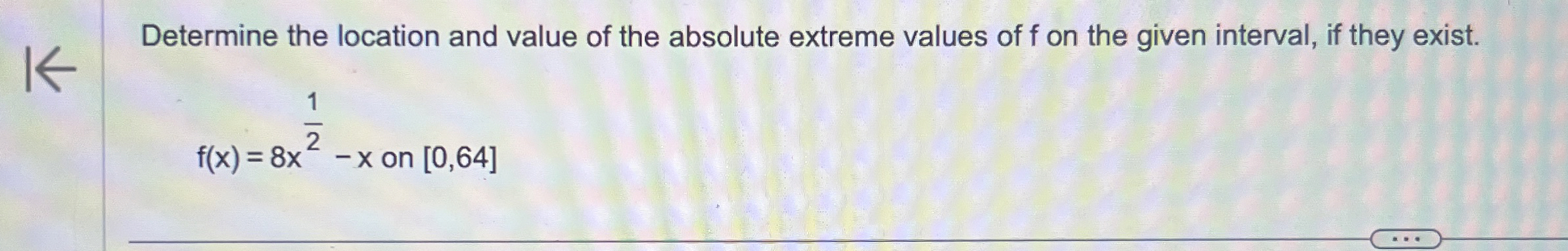 determine the location and value of the absolute | Chegg.com