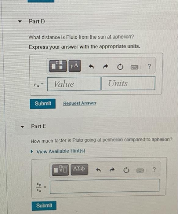 Solved The dwarf planet Pluto has an elliptical orbit with a | Chegg.com