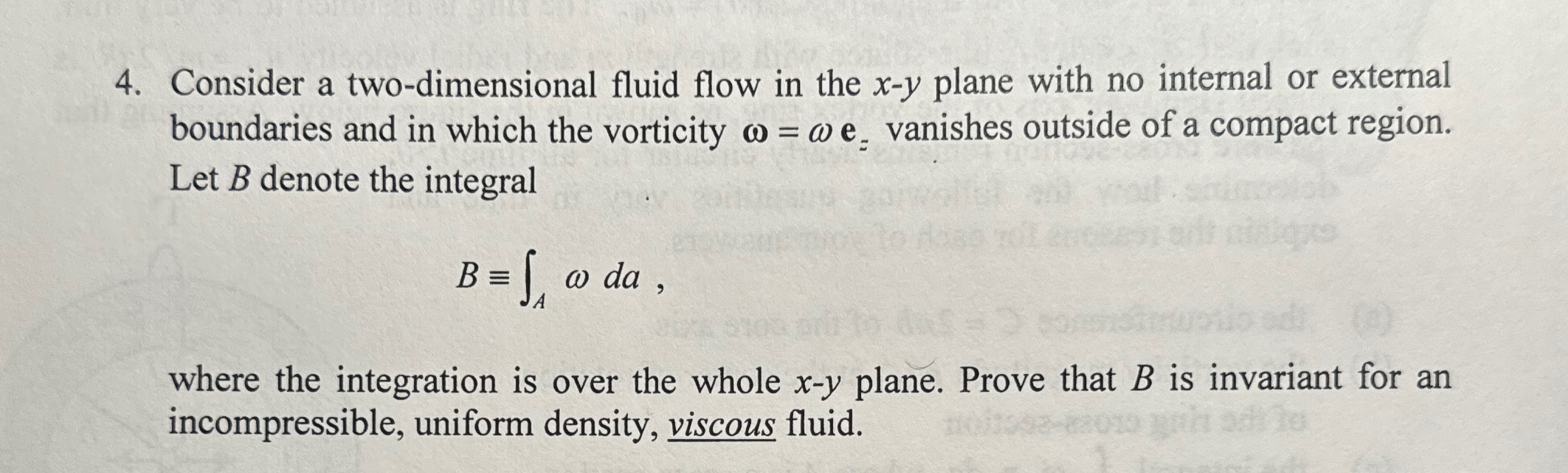 Solved Consider a two-dimensional fluid flow in the x-y | Chegg.com