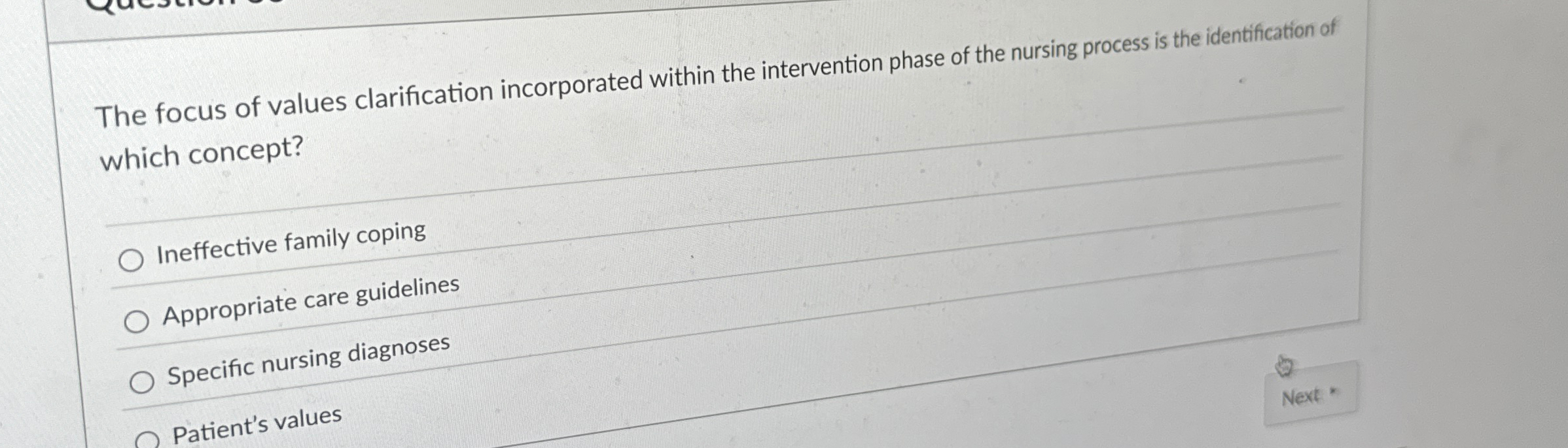 Solved The focus of values clarification incorporated within | Chegg.com