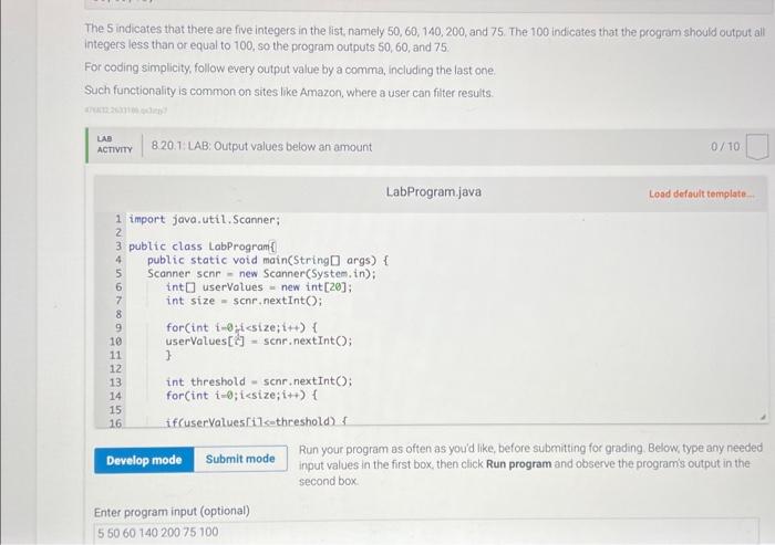 Solved The 5 indicates that there are five integers in the | Chegg.com