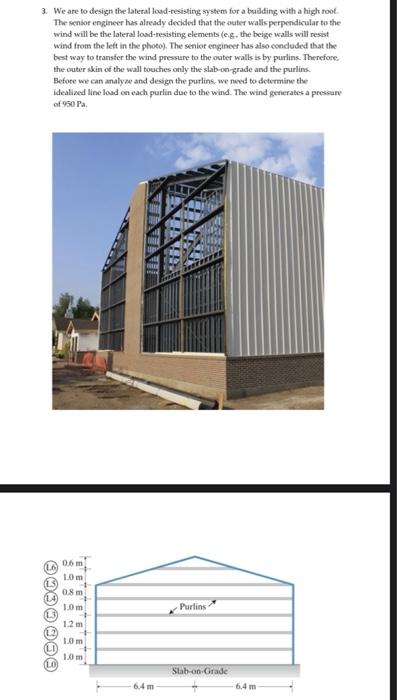 Solved 3. We are to design the lateral load-resisting system | Chegg.com