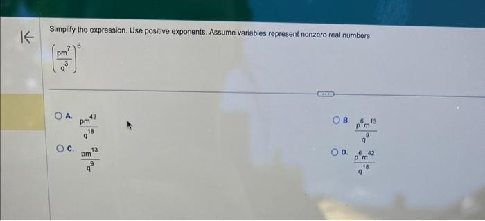 Solved Simplify the expression. Use positive exponents. | Chegg.com