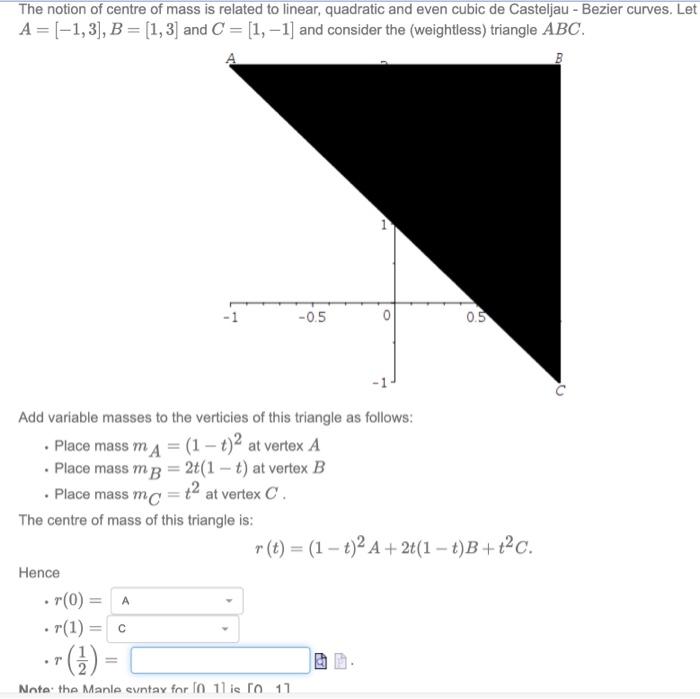 Solved The notion of centre of mass is related to linear, | Chegg.com