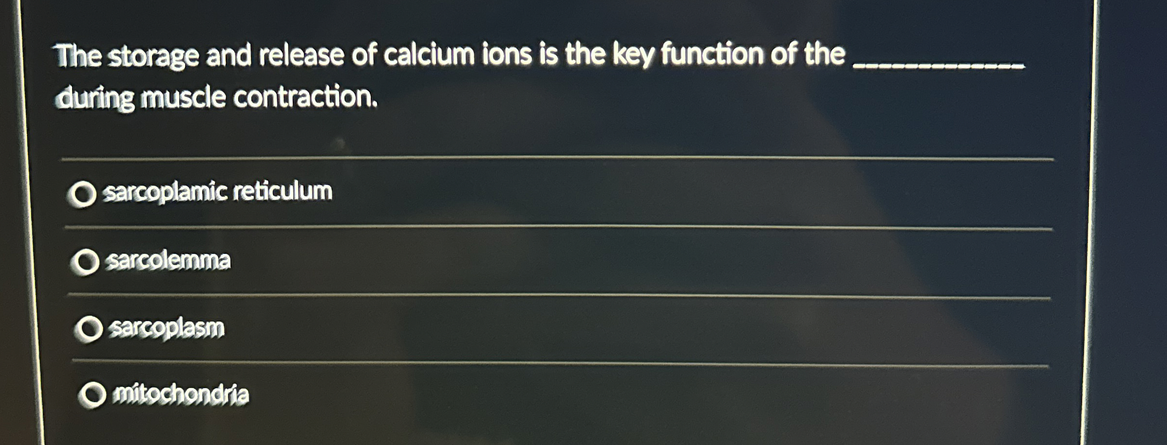 Solved The storage and release of calcium ions is the key | Chegg.com