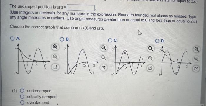 [Solved]: A mass m is attached to both a spring (with given