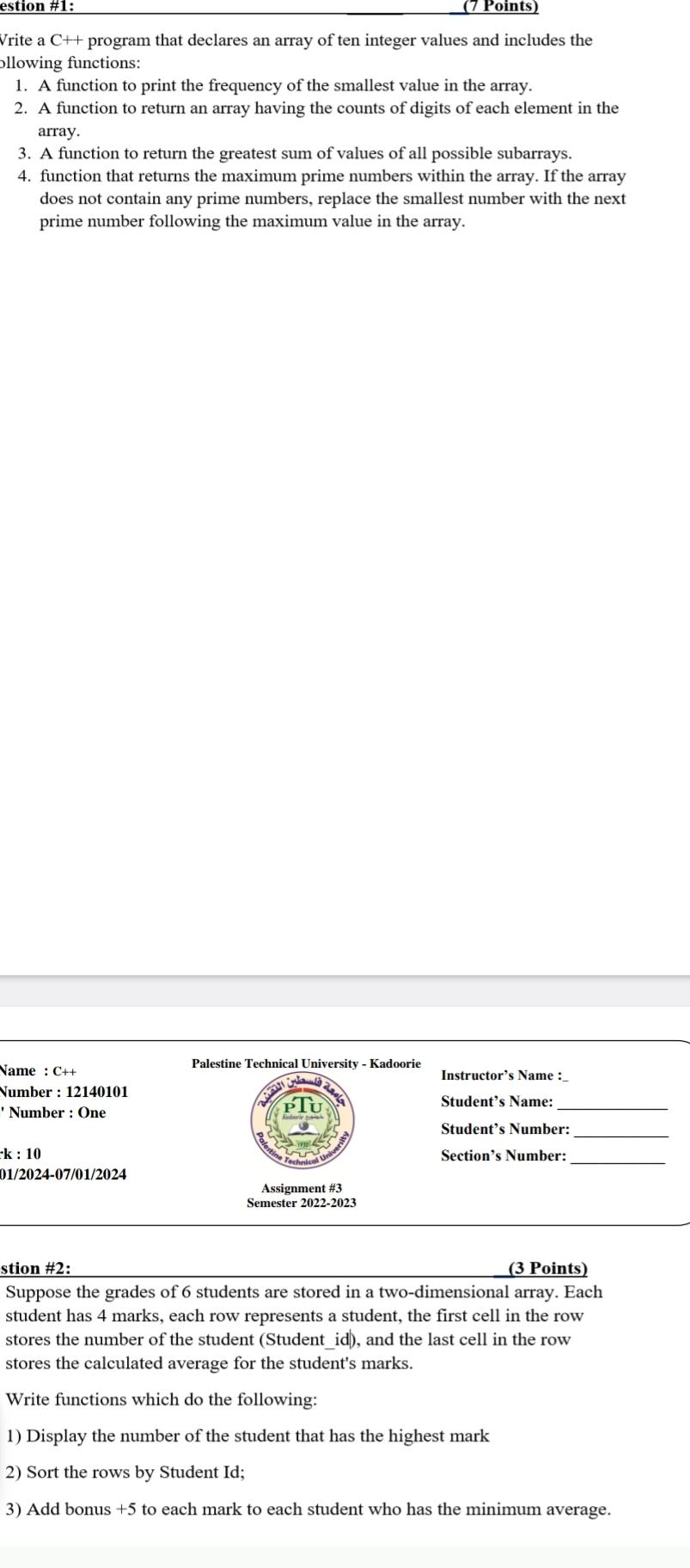 Solved Estion 1 7 ﻿points Vrite A C ﻿program That