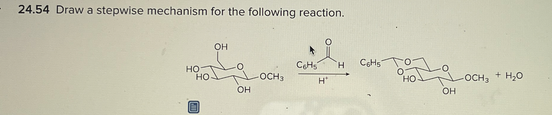 Solved 24.54 ﻿Draw a stepwise mechanism for the following | Chegg.com